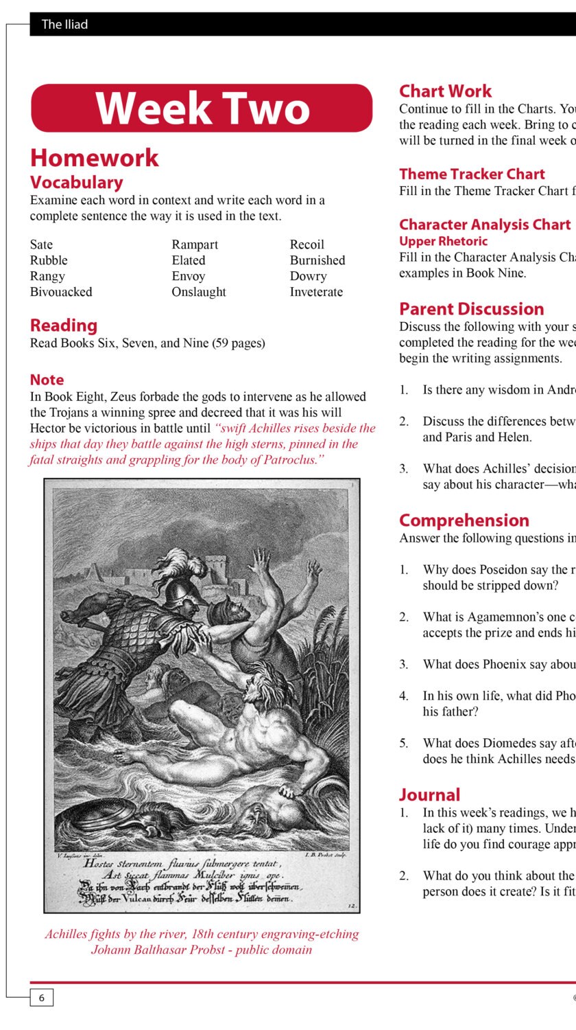 The Iliad - Study Guide With Answer Key - Etsy