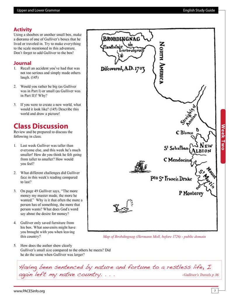 Gulliver's Travels (classic Starts) - Study Guide With Answer Key - Etsy