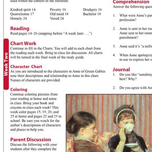 Anne of Green Gables Coloring Book - Study Guide With Answer Key - Etsy