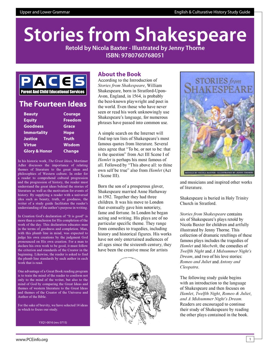 Stories From Shakespeare - Study Guide With Answer Key - Etsy