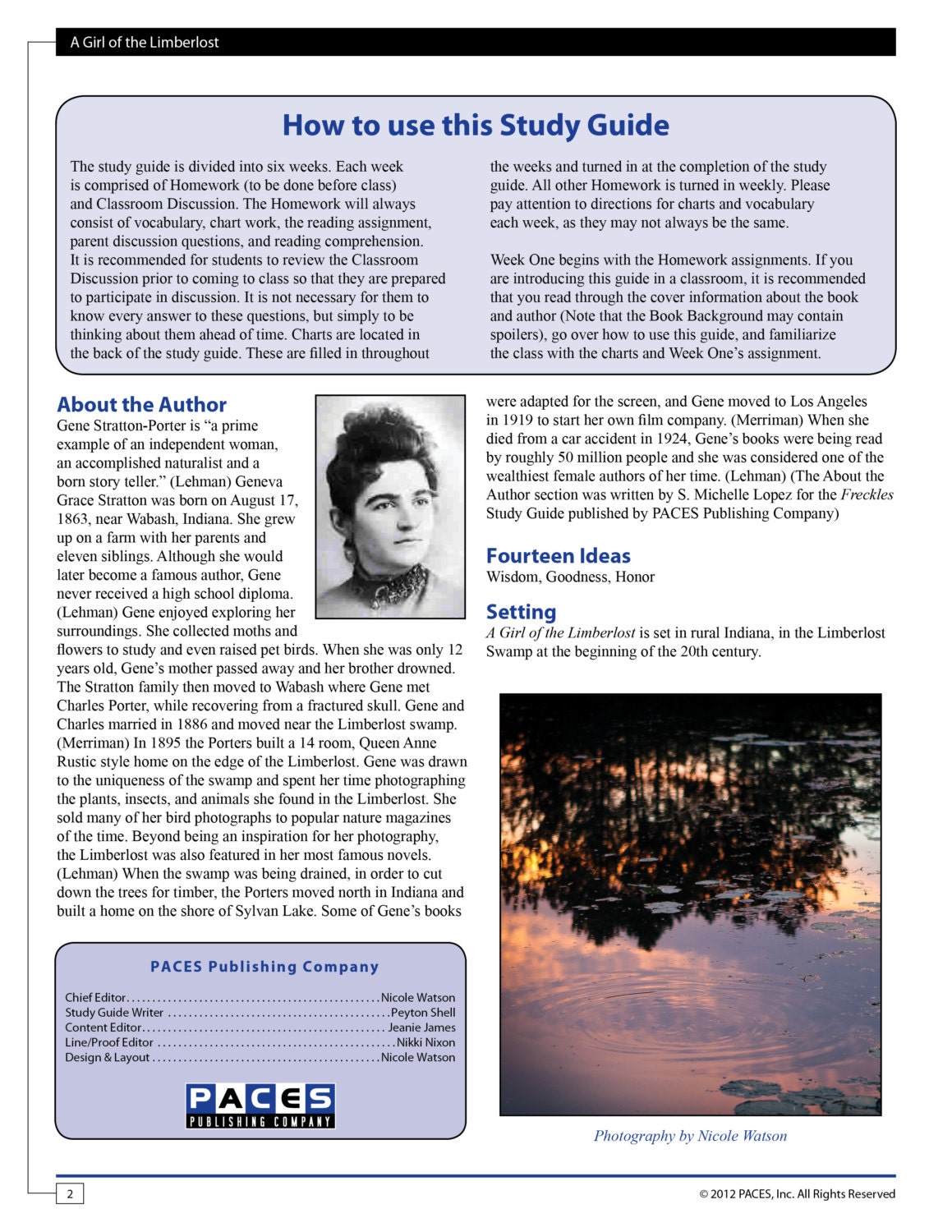 A Girl of the Limberlost - Study Guide With Answer Key - Etsy