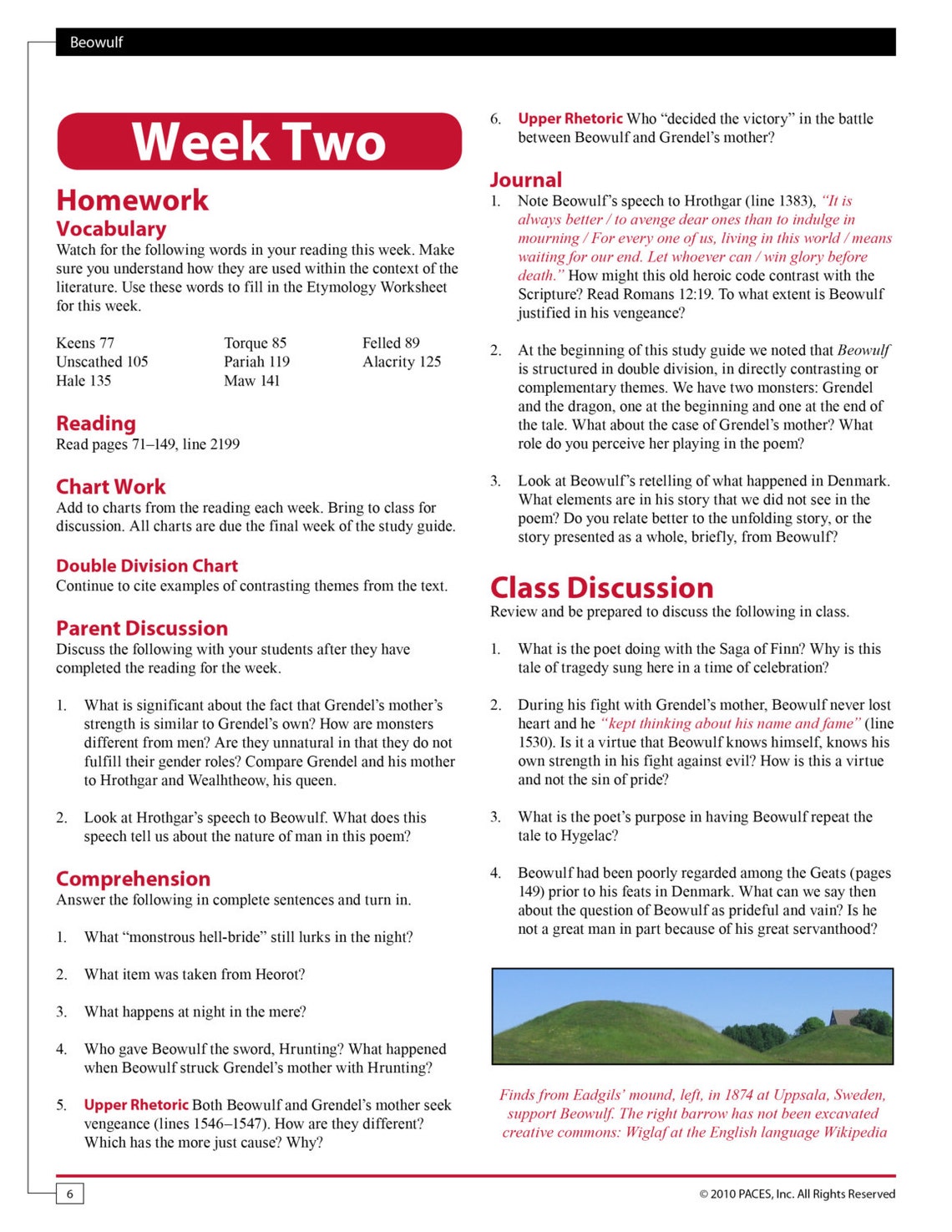 Beowulf - Study Guide With Answer Key - Etsy