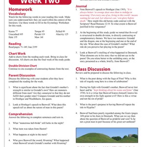 Beowulf - Study Guide With Answer Key - Etsy