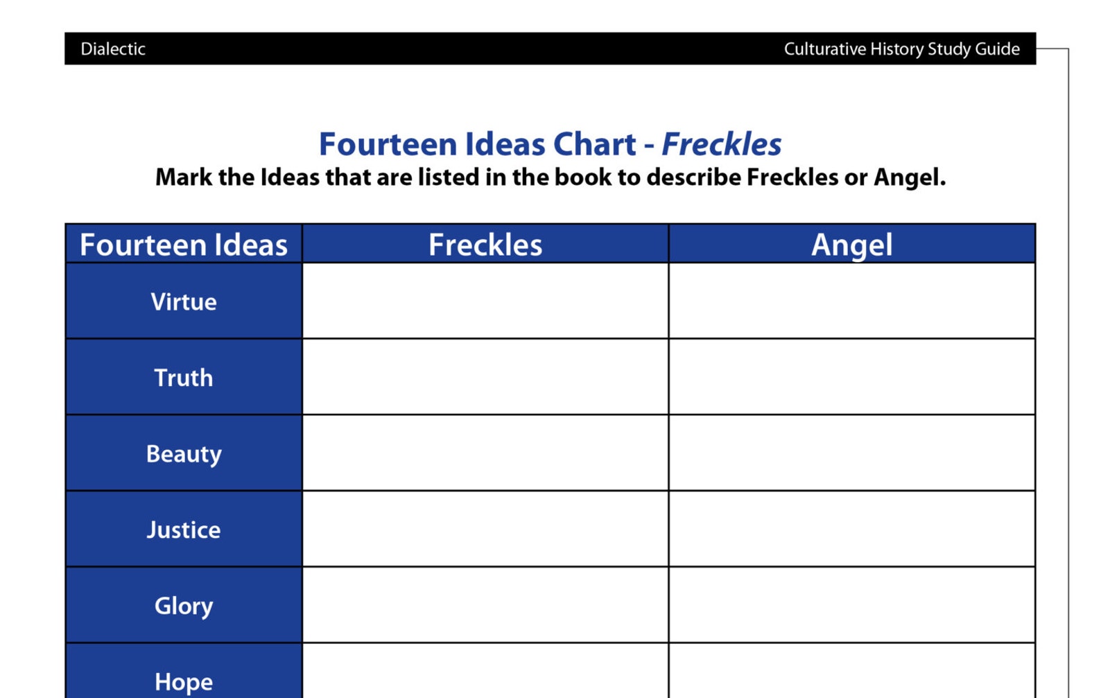 Freckles - Study Guide With Answer Key - Etsy
