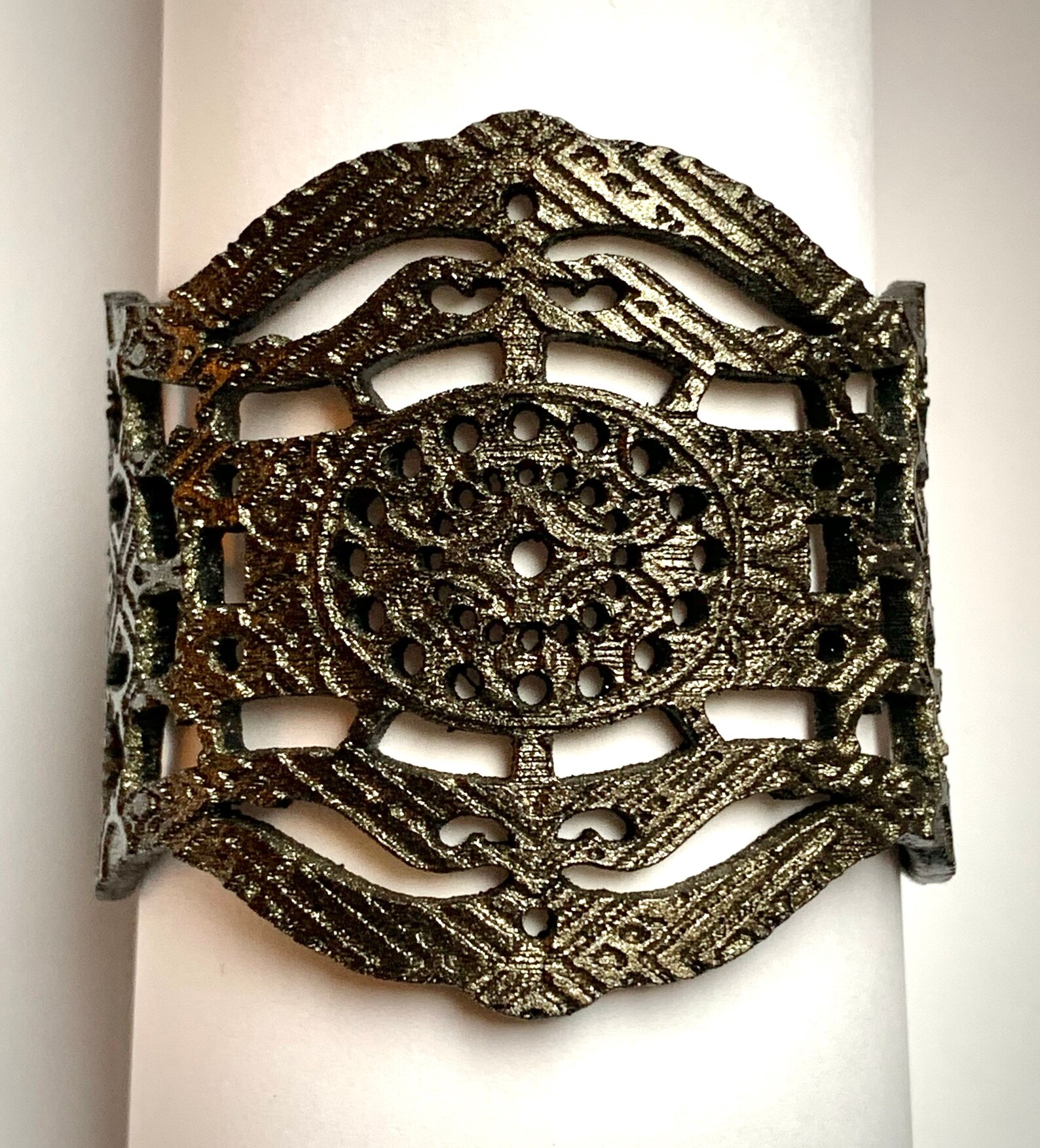 Filligree Lace Leather Cuff Art Nouveau Laser Engraved - Etsy