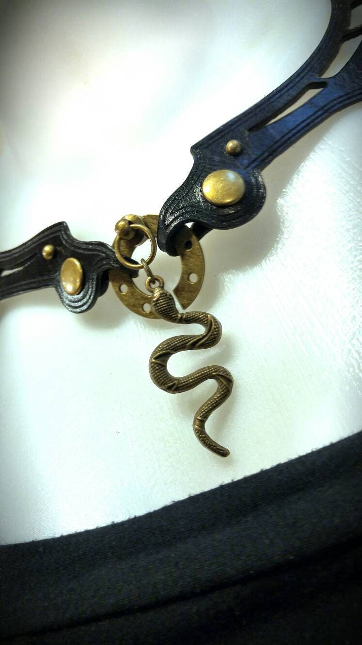 Leather and Chain Shoulder Harness Egyptian Art Deco Fetish | Etsy