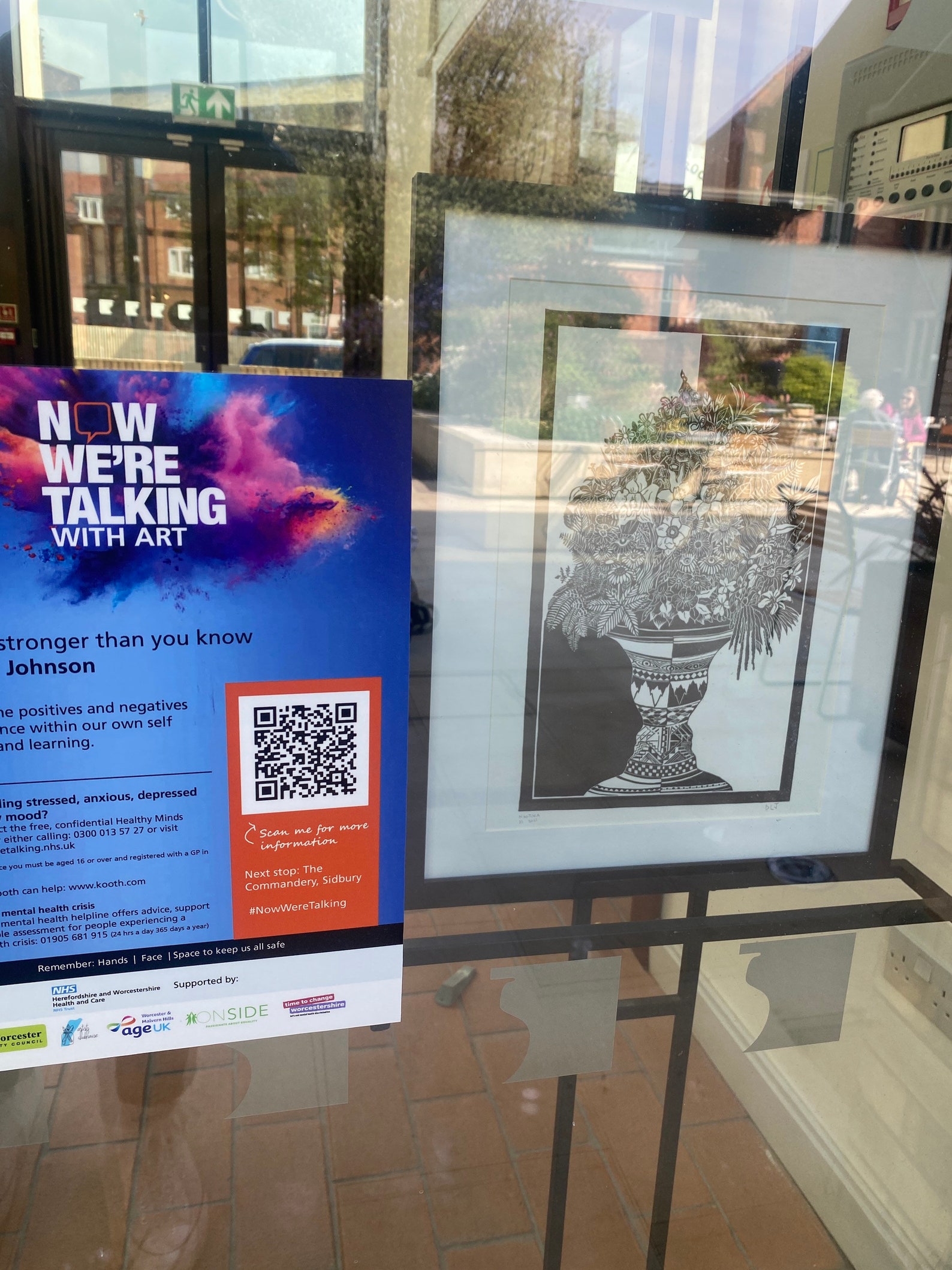 Self Reflection Vase of Flowers Lino Print Relating to Mental | Etsy