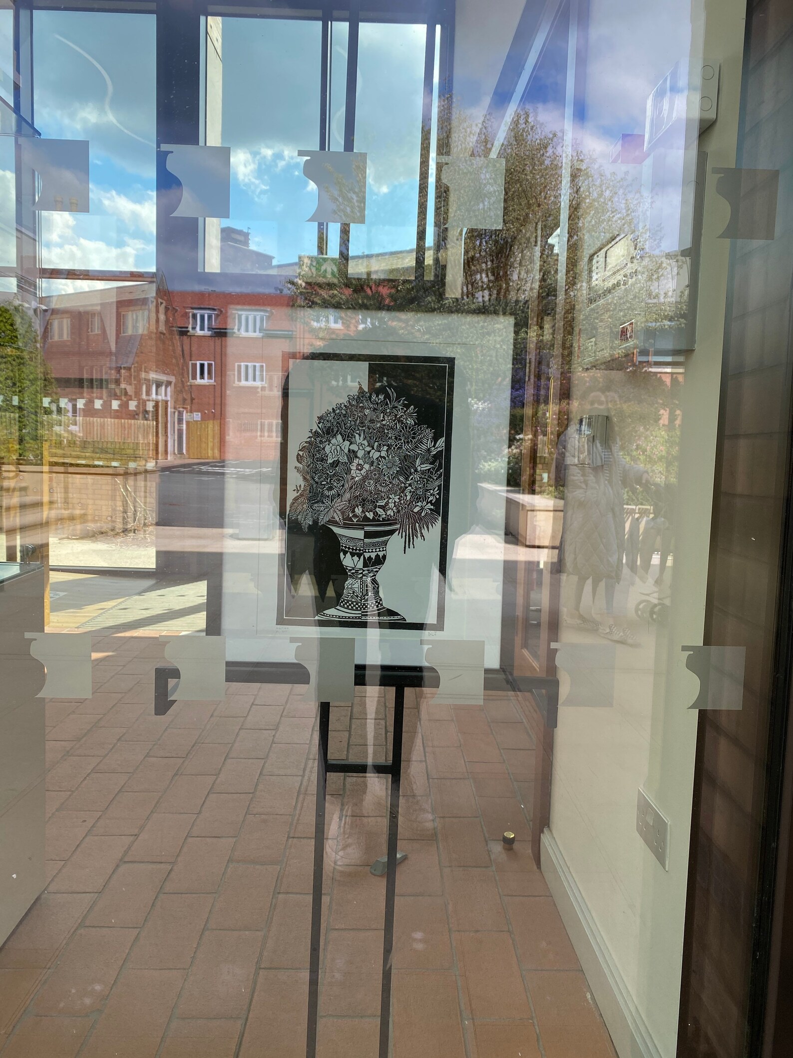 Self Reflection Vase of Flowers Lino Print Relating to Mental | Etsy