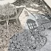 Cornish Cottage Linoprint, Original A3 Art Print. A Cottage in a ...