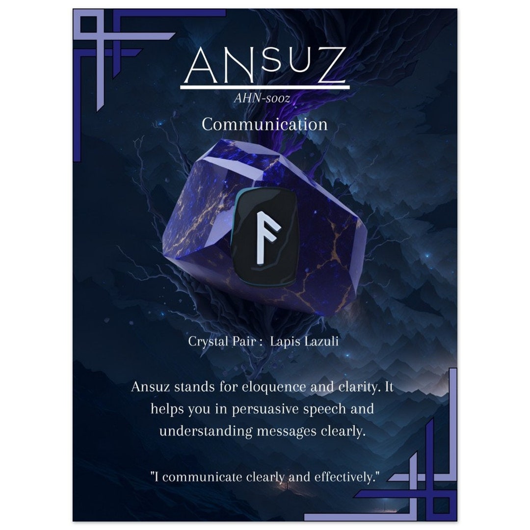 Elder Futhark Ansuz Rune High-quality Rune Meaning Poster - Etsy