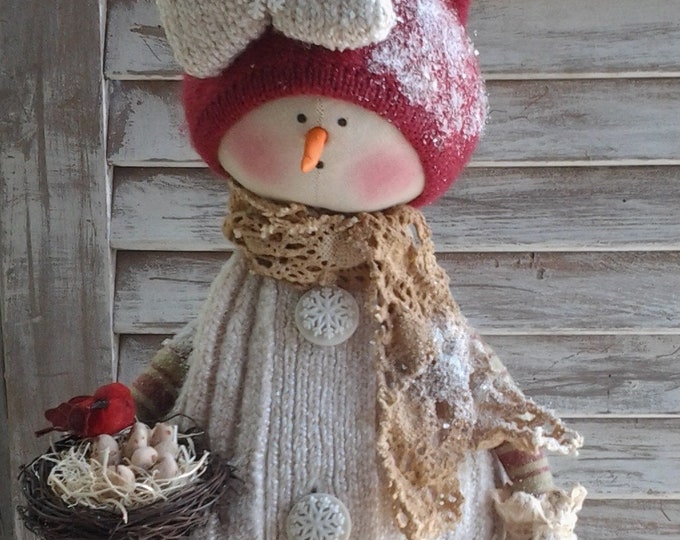 Snowman Craft Pattern - DIY Sewing Snowman Pattern - Primitive ...
