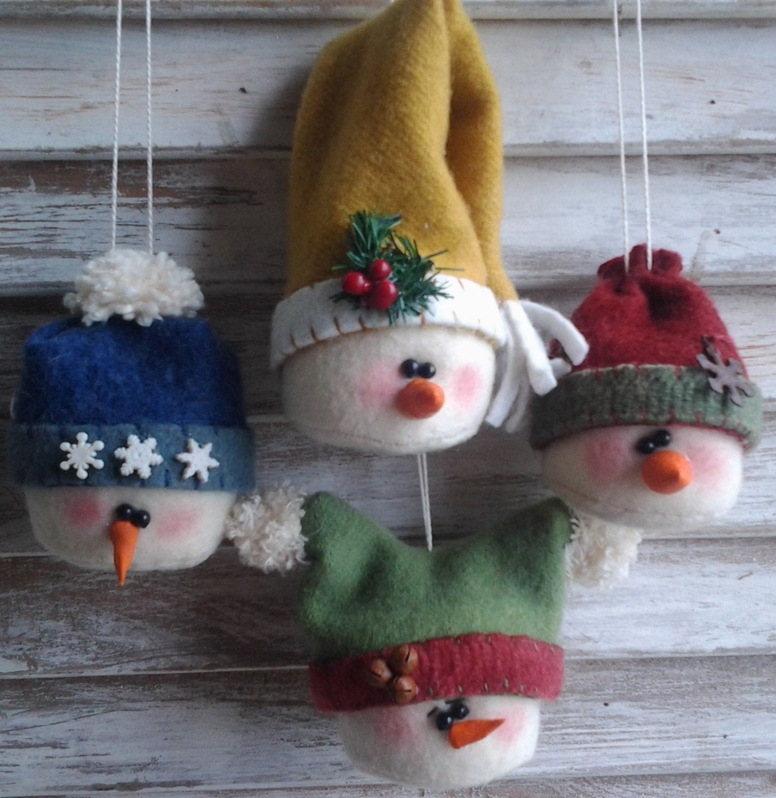 Mailed Paper Craft Pattern Snowman Ornament Pattern - Etsy