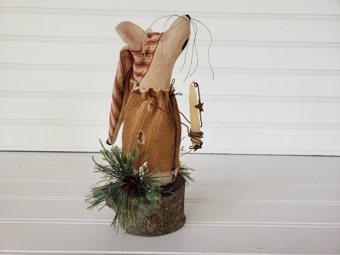 Primitive Christmas Homeless Mouse Country Mouse Handmade - Etsy UK