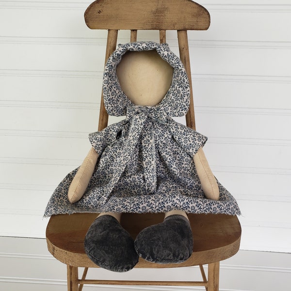 Primitive Rag Doll - Etsy