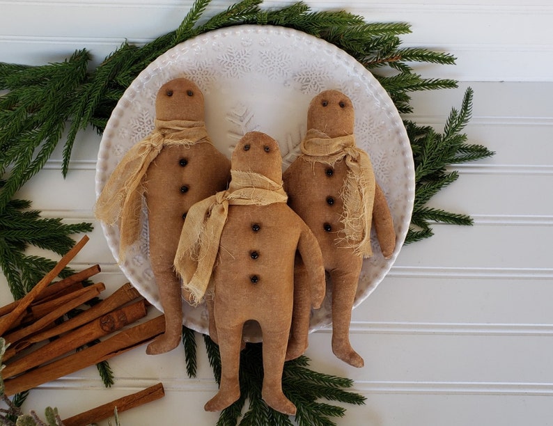 Primitive Gingerbread Man Ornament Grungy Christmas - Etsy