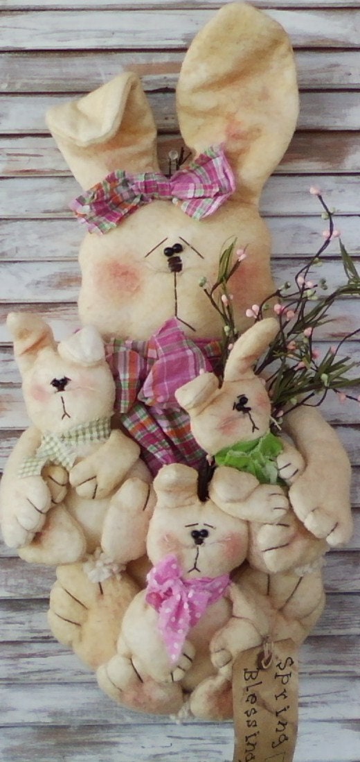 Mailed Paper Craft Pattern Bunny Pattern Spring Blessings | Etsy