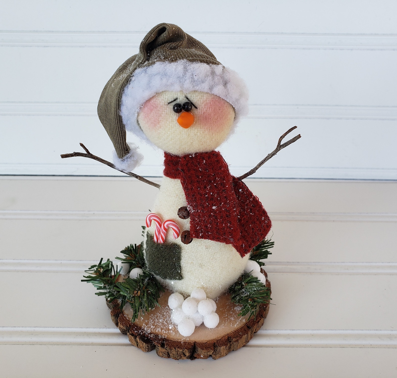 Winter Snowman Winter Wool Snowman Snowman Shelf Sitter | Etsy