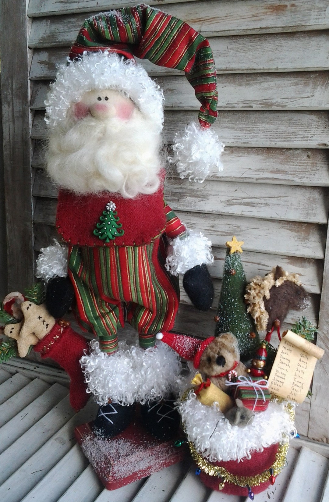 Santa Pattern - Christmas Adorable Santa E-pattern - Craft Santa ...