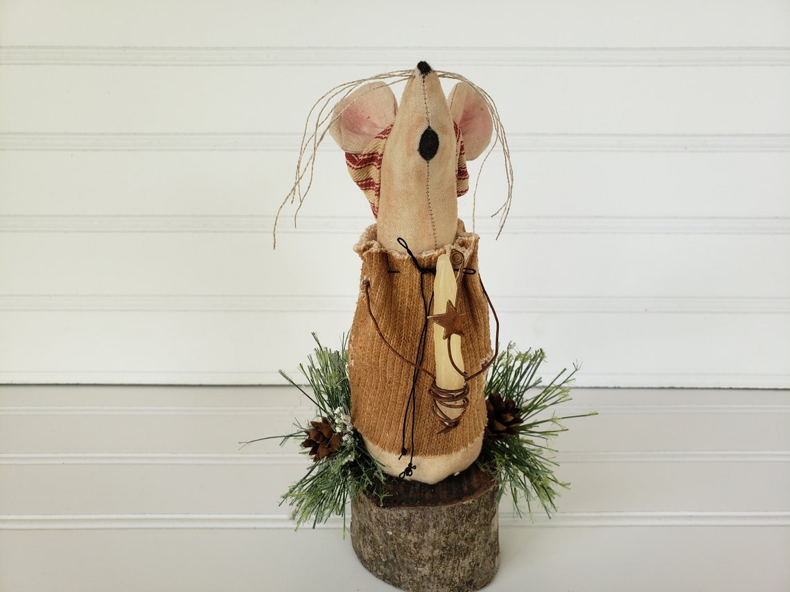 Primitive Christmas Homeless Mouse Country Mouse Handmade | Etsy