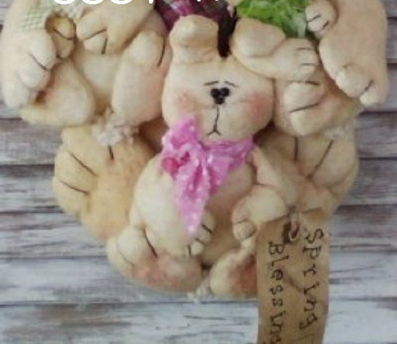 Bunny Pattern Spring Blessings Door Greeter Bunny E-pattern - Etsy