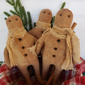 Primitive Gingerbread Man Ornament - Grungy Christmas Gingerbread Tuck ...