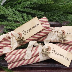 Vintage Fabric Peppermint Sticks - Christmas Candy Tiered Tray Decor ...