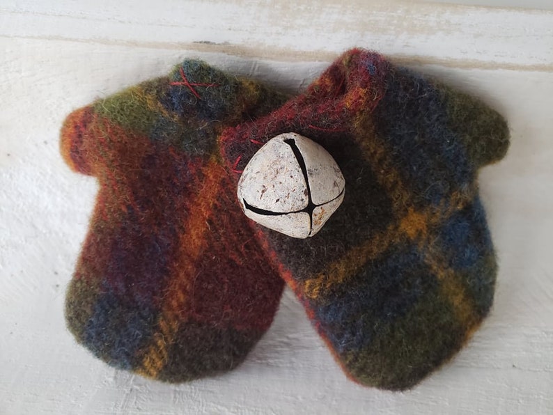 Wool Mittens Ornament - Christmas Winter Mittens - Wool Home Décor ...