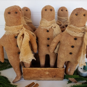 Primitive Gingerbread Man Ornament - Grungy Christmas Gingerbread Tuck ...