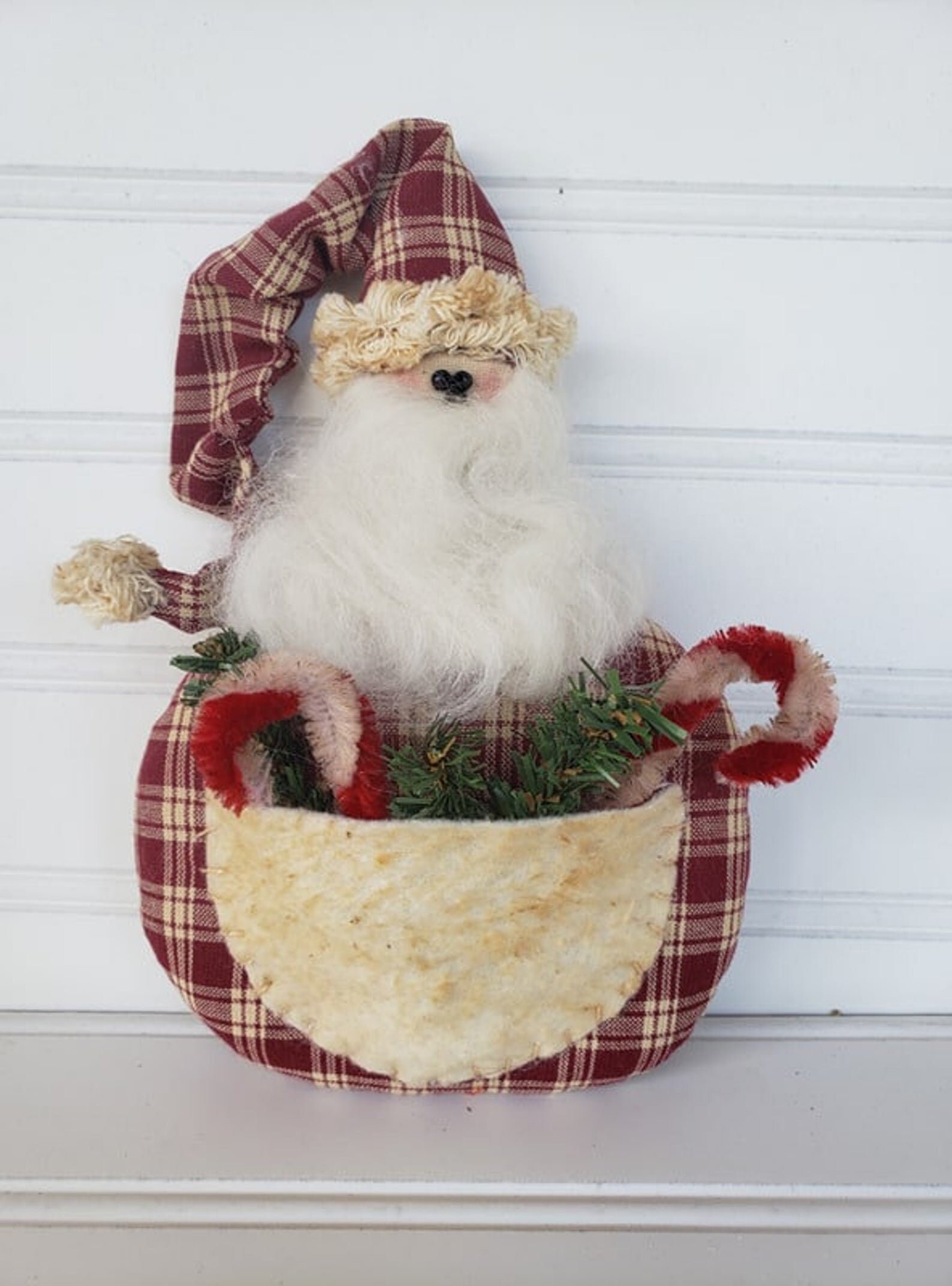 Craft Pattern Santa Pocket Ornie E-pattern Santa Pattern Santa Clause ...