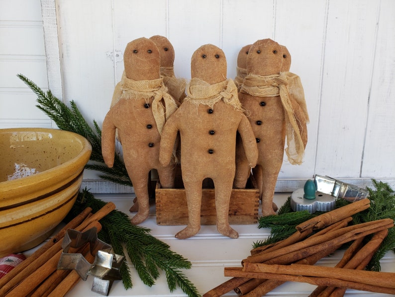 Primitive Gingerbread Man Ornament Grungy Christmas - Etsy