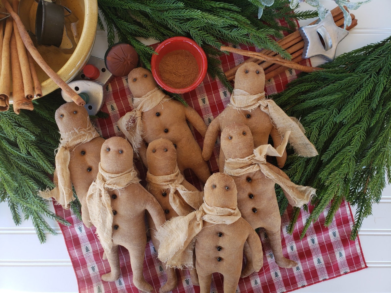 Primitive Gingerbread Man Ornament Grungy Christmas - Etsy