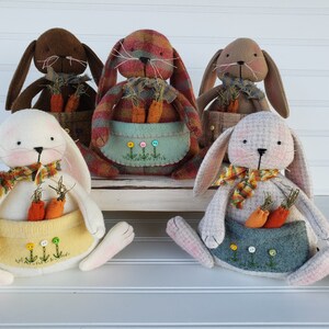 Primitive Pattern - Bunny E Pattern - Wool Rabbit Digital Pattern ...