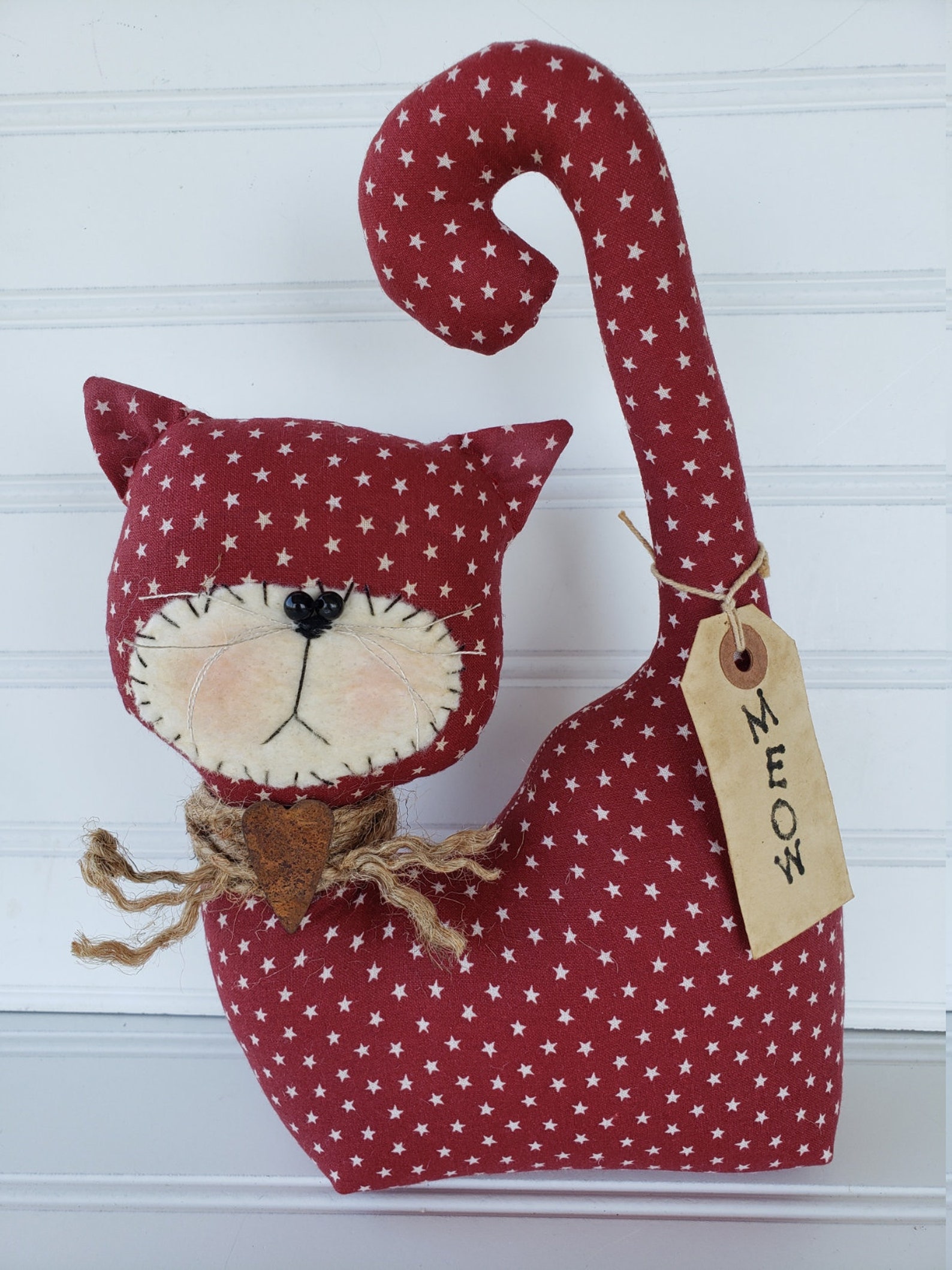 Primitive Country Kitty Handmade Kitty Country Kitty - Etsy