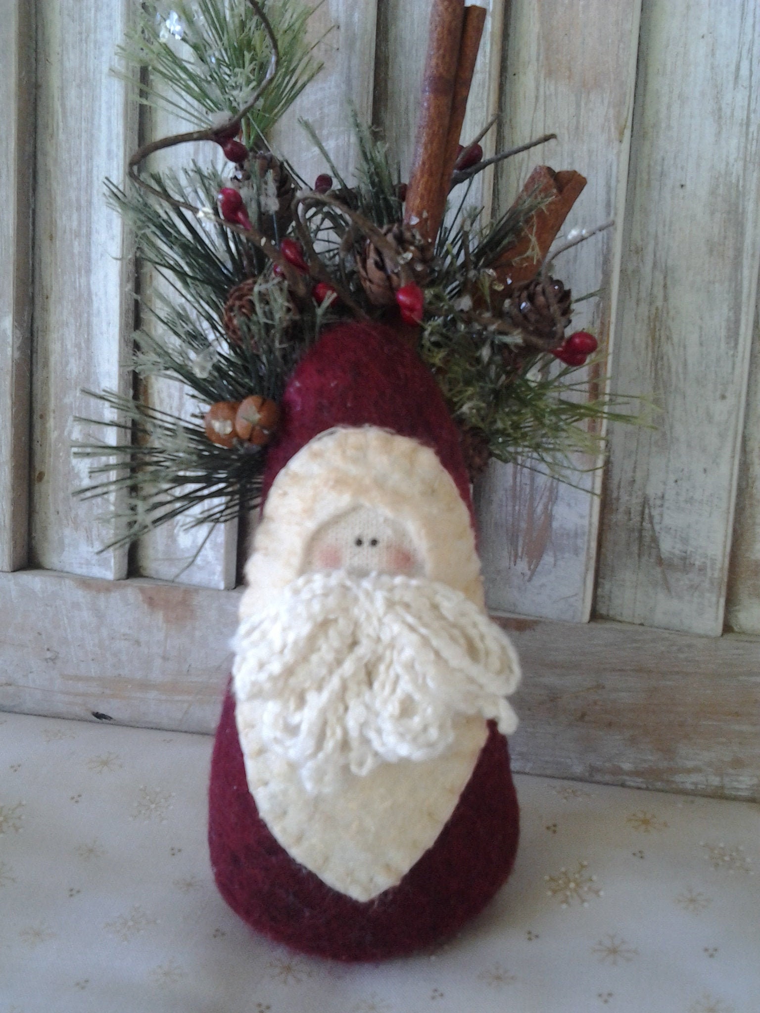 Santa Craft Pattern - Primitive Christmas Santa Sitter E Pattern - DIY ...