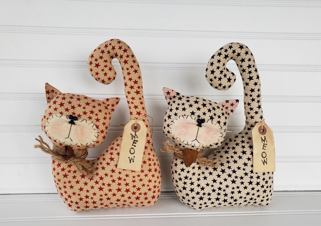 Primitive Country Kitty - Handmade Kitty - Country Kitty - Americana ...