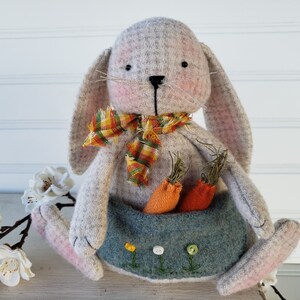 Primitive Pattern - Bunny E Pattern - Wool Rabbit Digital Pattern ...
