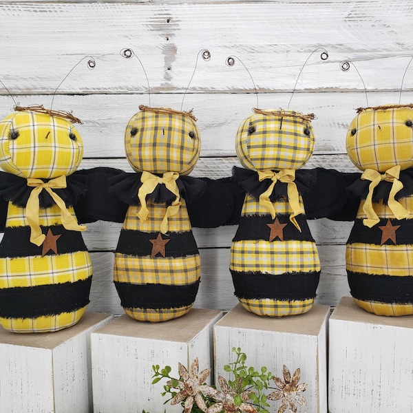 Primitive Bee - Etsy