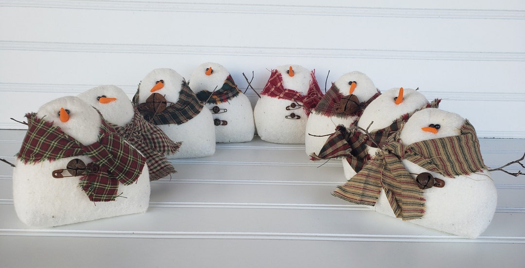 Winter Snowman - Primitive Snowmen - Winter Gathering of Snowmen ...