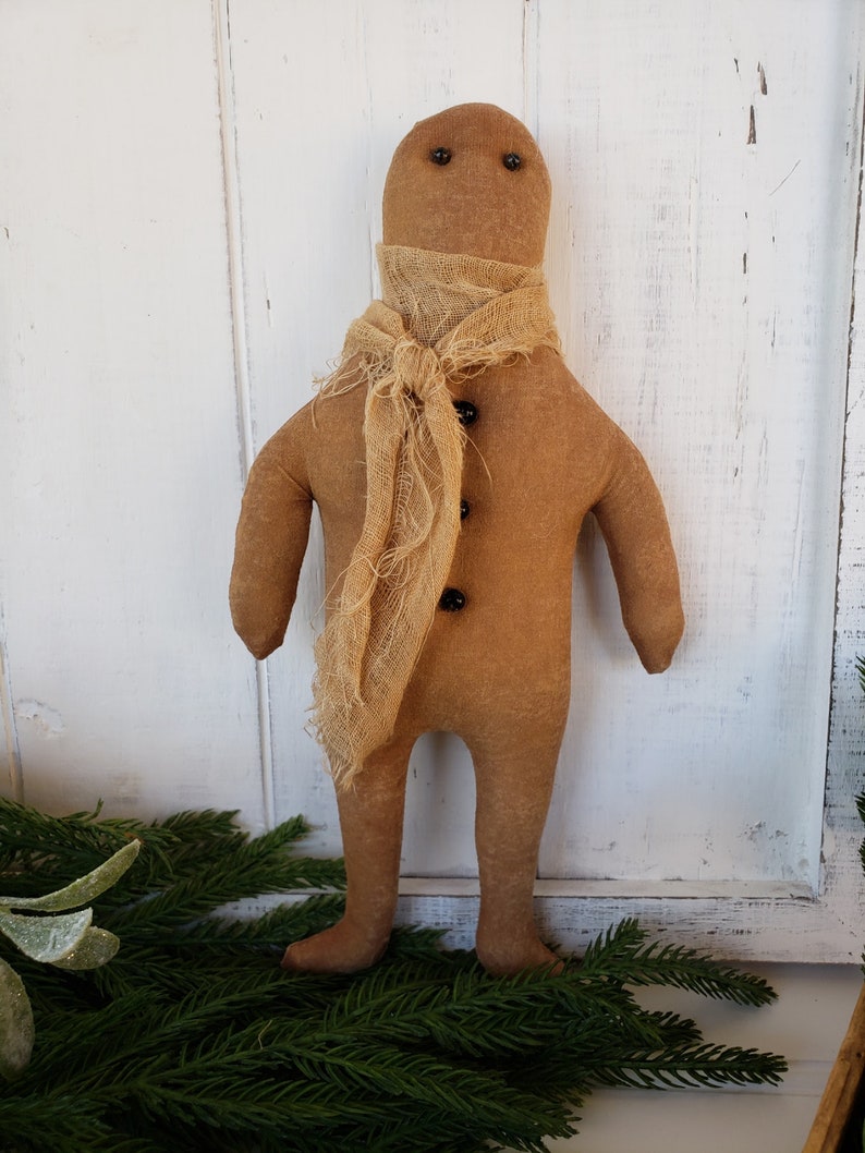 Primitive Gingerbread Man Ornament Grungy Christmas - Etsy