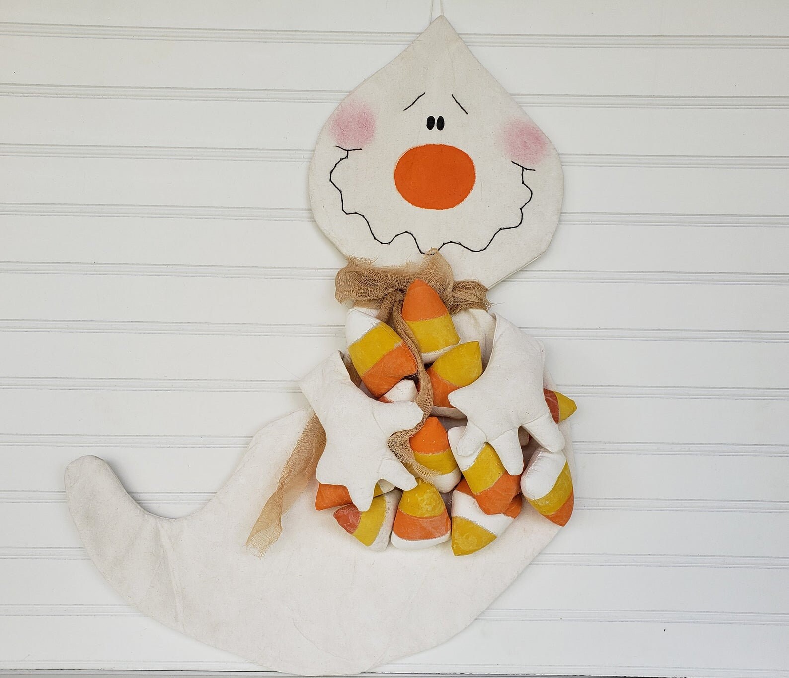 Candy Corn Ghost Door Greeter Pattern Primitive Halloween - Etsy