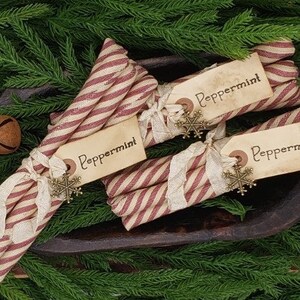 Vintage Fabric Peppermint Sticks - Christmas Candy Tiered Tray Decor ...