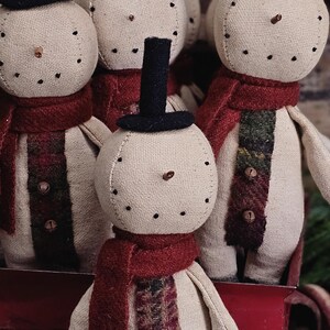 Primitive Folkart Snowman - Tiered Tray Snowman Accent - Primitive ...
