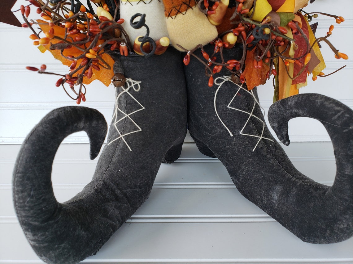 DIY Halloween Witch Boots: Primitive Black Decor, Fall Accent - Etsy