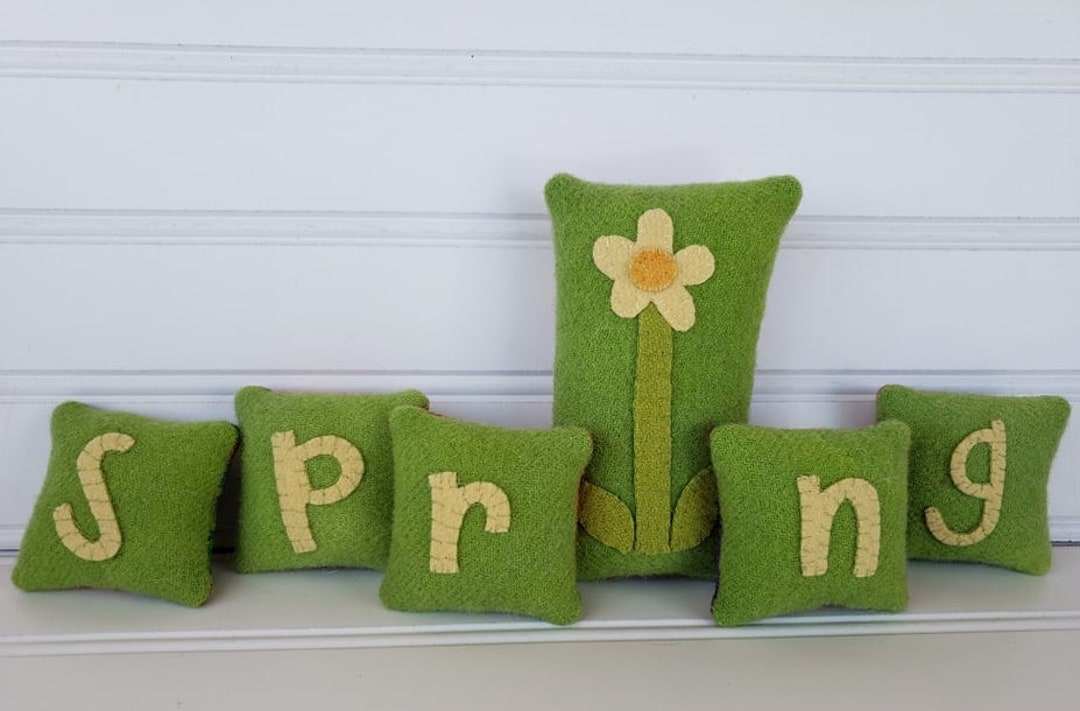 Applique Pattern - Spring Pattern - Wool Sewing Pattern - Spring Bowl ...