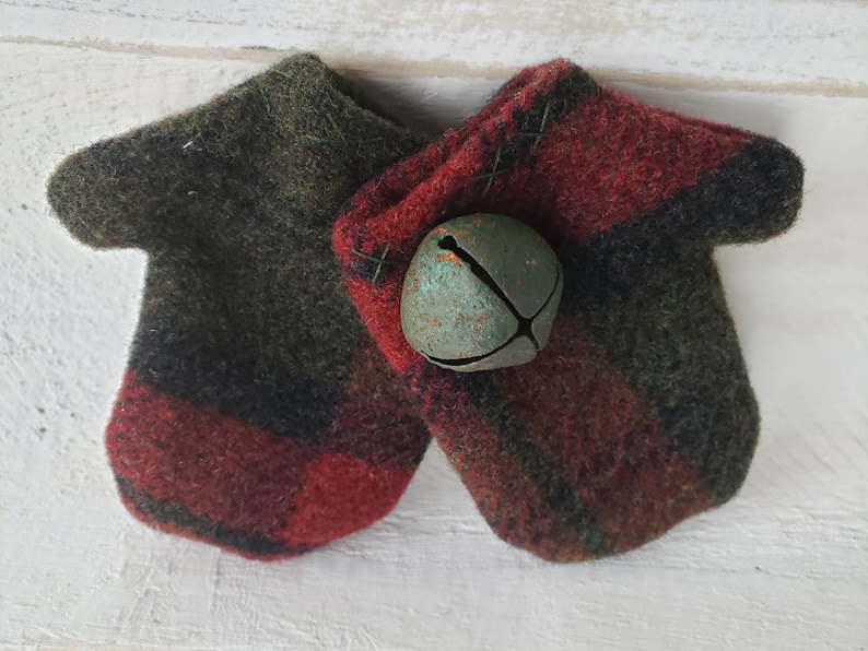 Winter Mittens - Wool Mittens Ornament - Christmas Winter Mittens ...