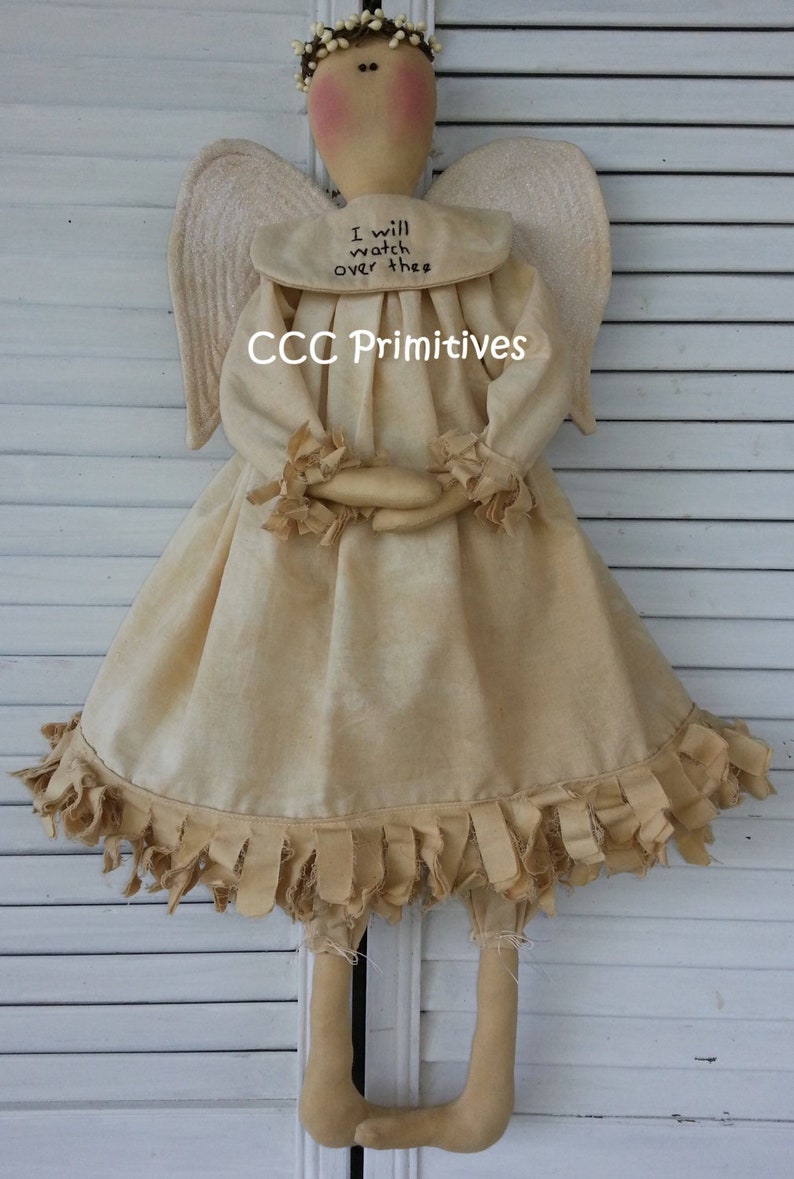 Primitive Pattern Guardian Angel Pattern I Will Watch Over - Etsy