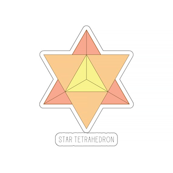 Star Tetrahedron Sticker Metatron's Cube Geometric - Etsy
