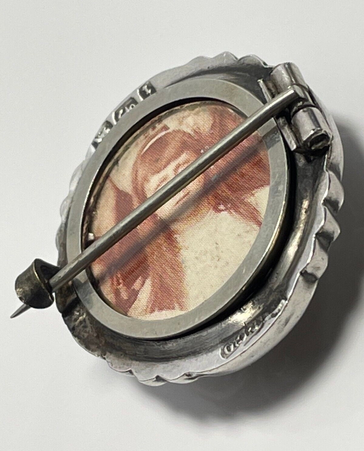 Antique 1883 Victorian Ornate Solid Silver Brooch / Locket & Photograph ...