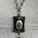 Vintage Skeleton Key Cover Necklace With Rose and Pearl Accent - Etsy