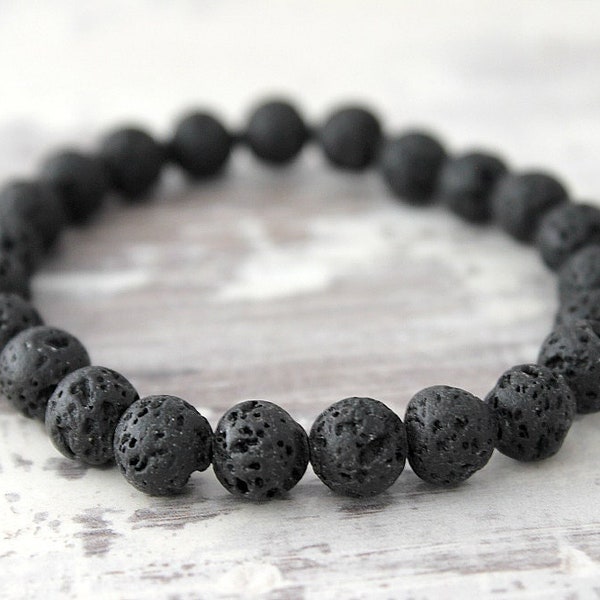 Lava Bead Bracelet - Etsy
